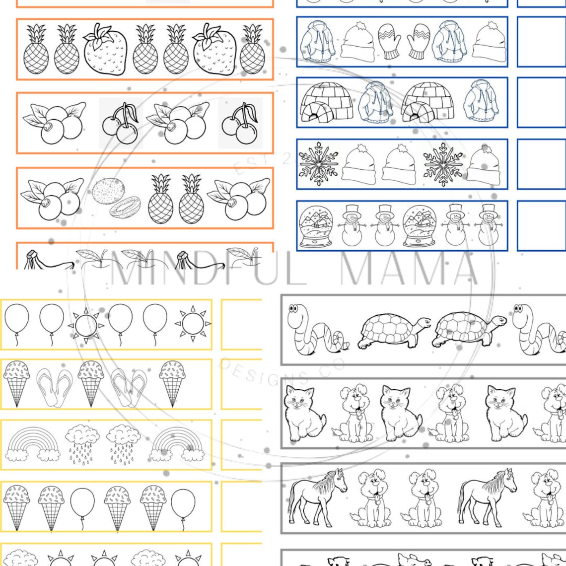 Patterns, 13 Pages, Learning, Preschool, Pre-k, Homeschool, Digital ...