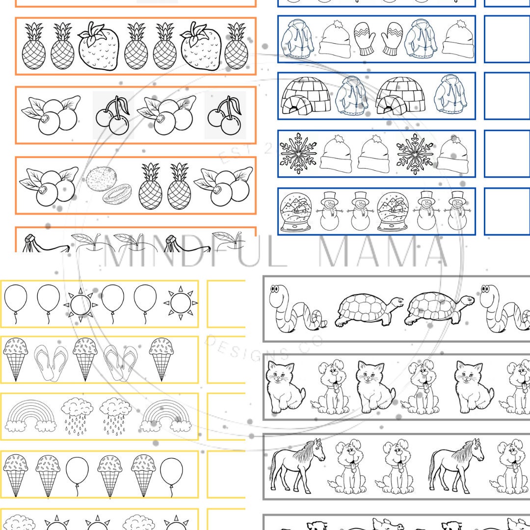 Patterns, 13 Pages, Learning, Preschool, Pre-k, Homeschool, Digital ...