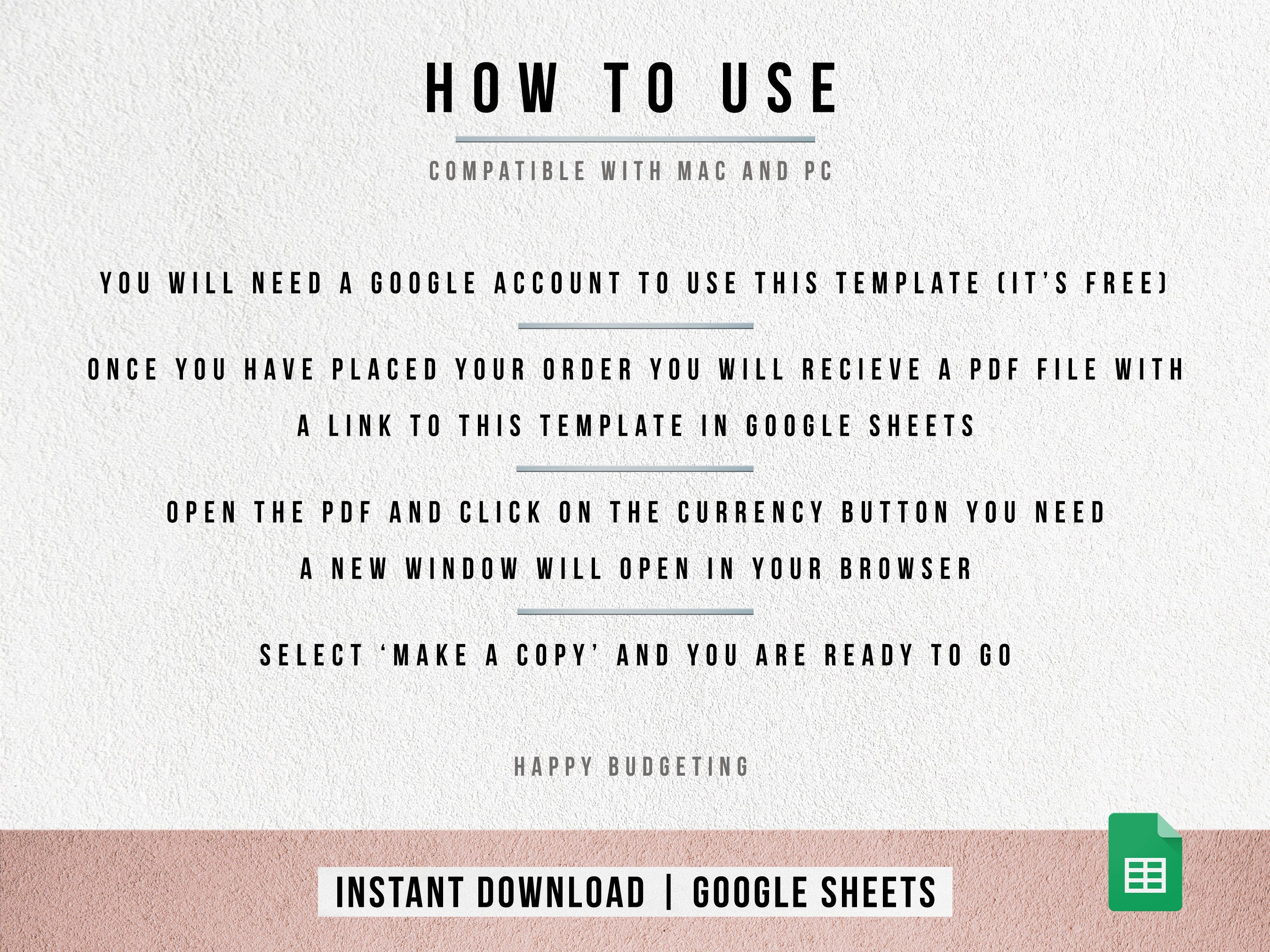 Simple Monthly Budget Spreadsheet Boho | Google Sheets Budget Template ...
