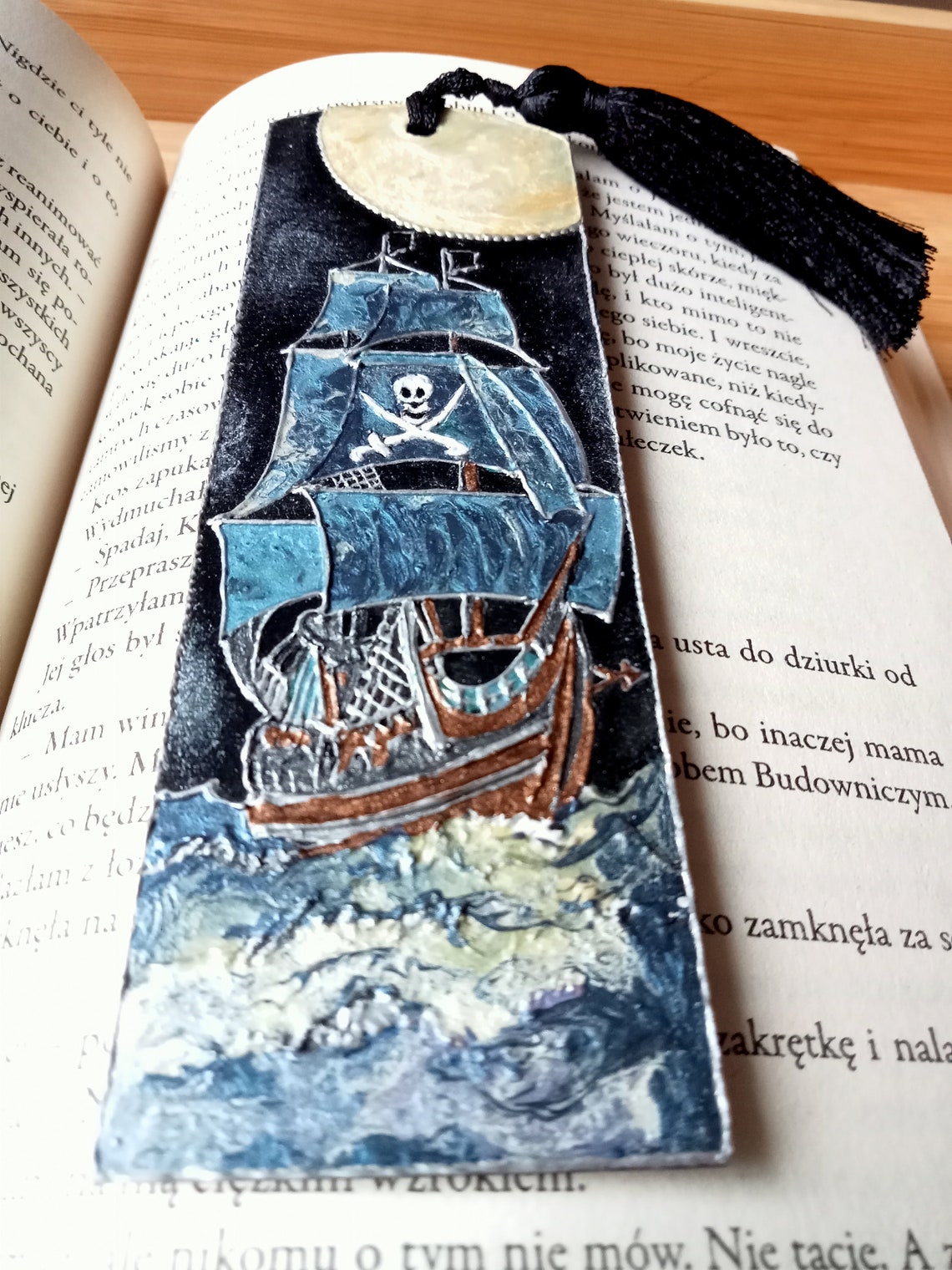Wooden Bookmark Pirates, Pirate Ship, Wood Burned Fish Pyrography, Best ...