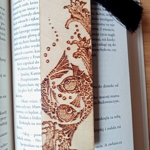 Wooden Bookmark Pirates, Pirate Ship, Wood Burned Fish Pyrography, Best ...