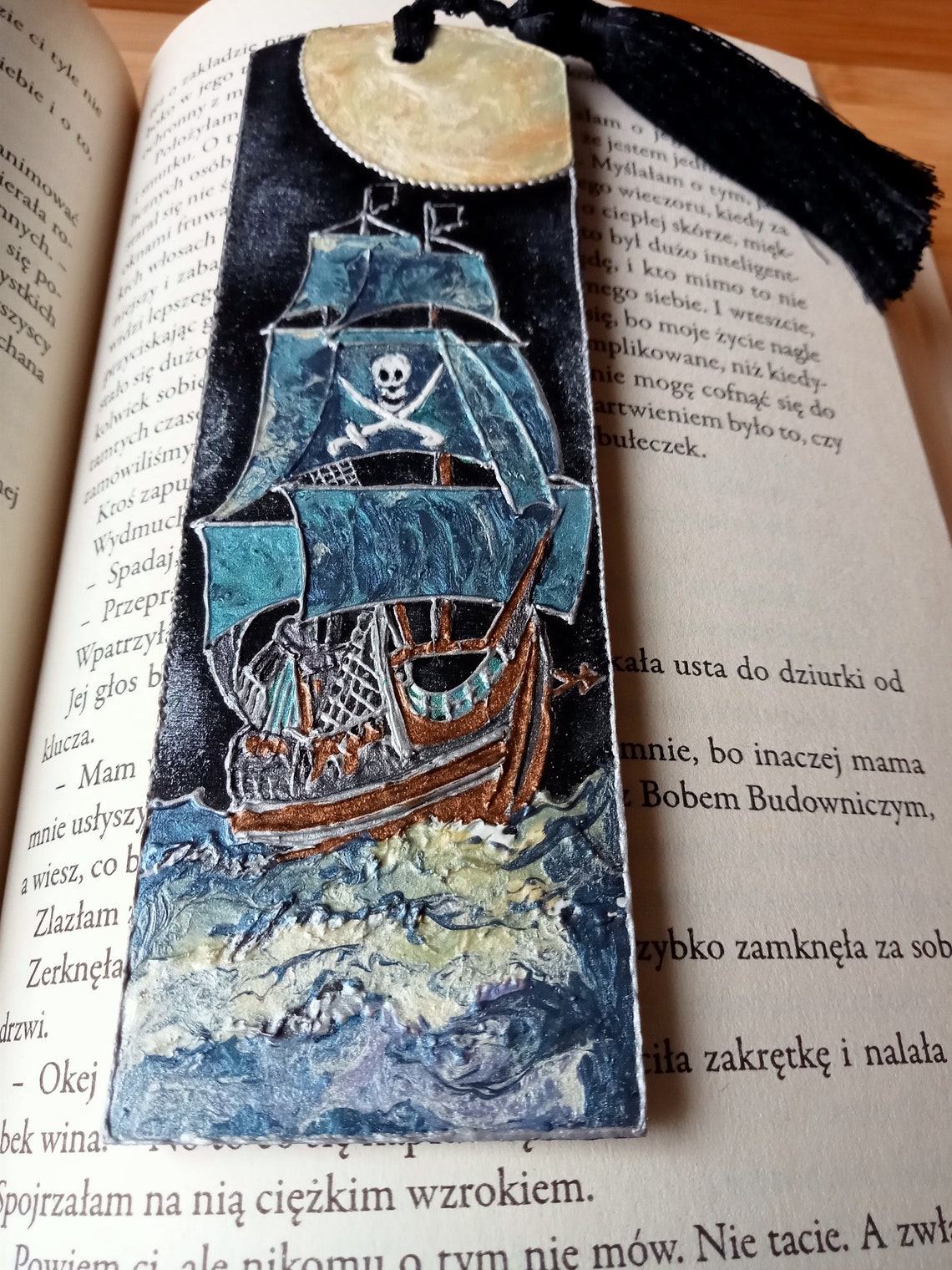 Wooden Bookmark Pirates, Pirate Ship, Wood Burned Fish Pyrography, Best ...