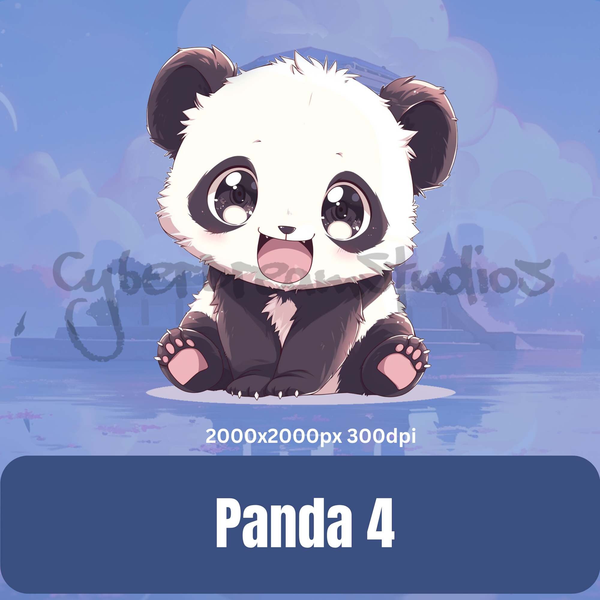 6 Cute Panda Vtuber Assets for Streaming Commercial Use, High-quality ...