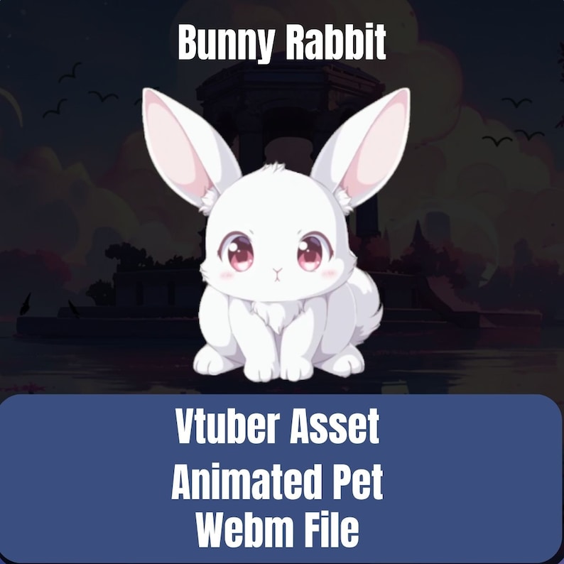 Animated Bunny Rabbit Vtuber Pet Asset | HD Animation With Transparent ...