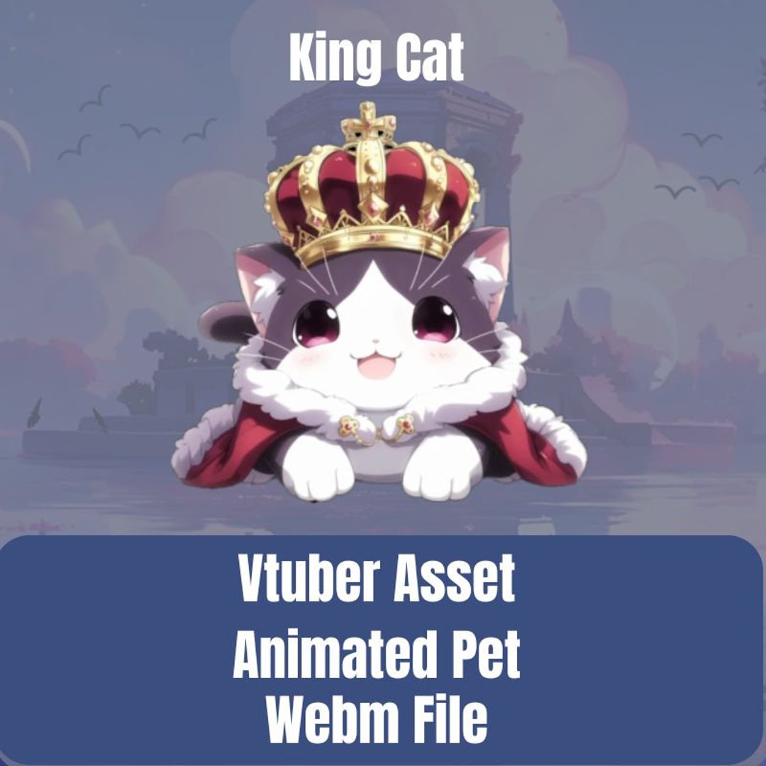 Animated Vtuber Cat Pet Asset | HD Animation With Transparent ...