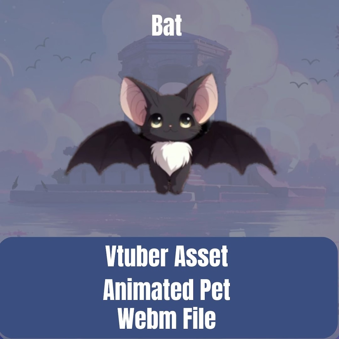 Animated Bat Vtuber Pet Asset | HD Animation With Transparent ...