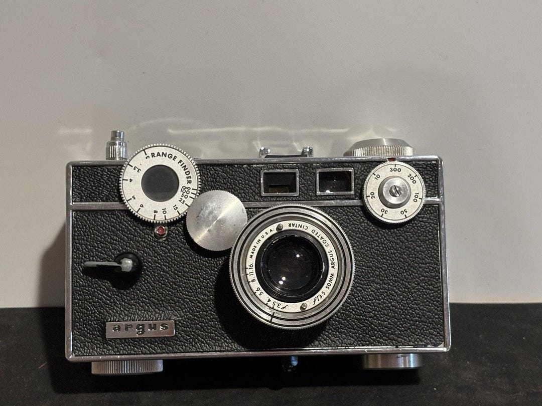 Vintage Argus C3 Brick Film Camera 50mm F3.5 Rangefinder Cintar as ...