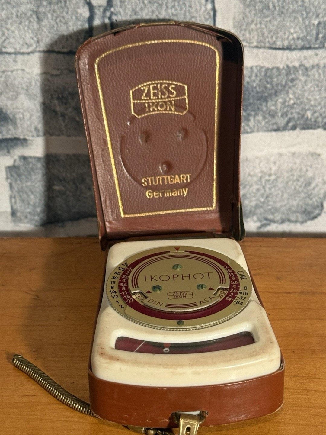 Ikophot Zeiss Ikon Hand Held Light Exposure F/stop Meter Vintage Case ...