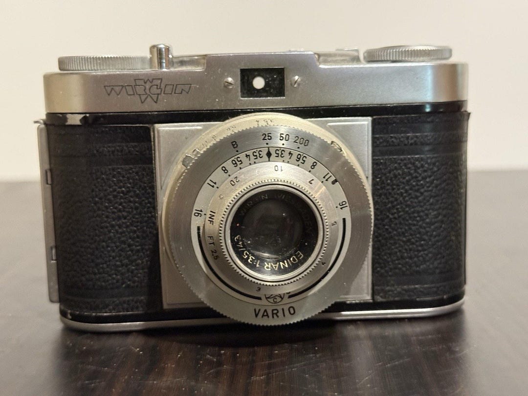 VINTAGE WIRGIN EDINA 35mm Camera W/ 43mm 1:3.5 Edinar Lense. Made in ...