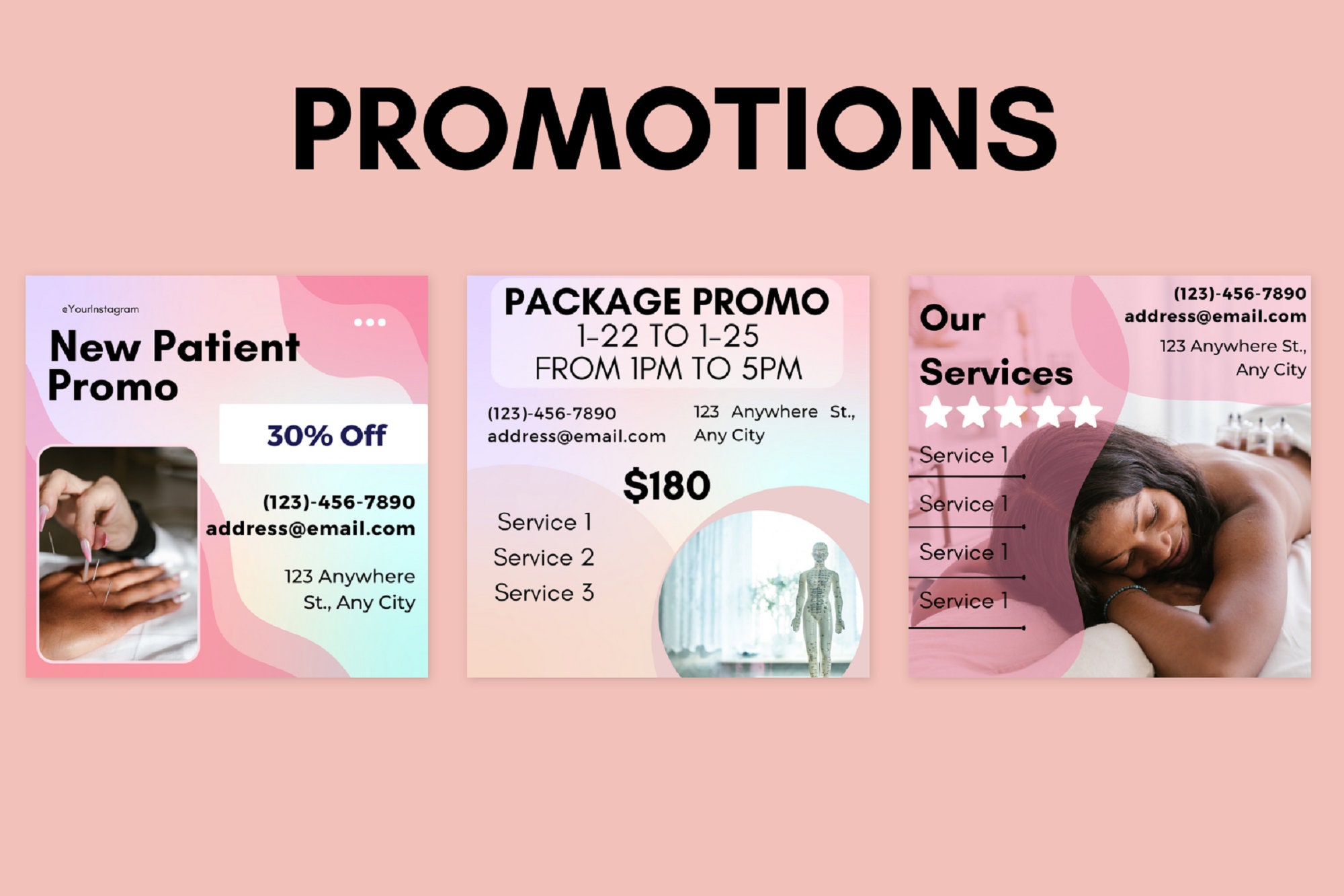 Acupuncture Instagram Templates With 70 Templates - Etsy