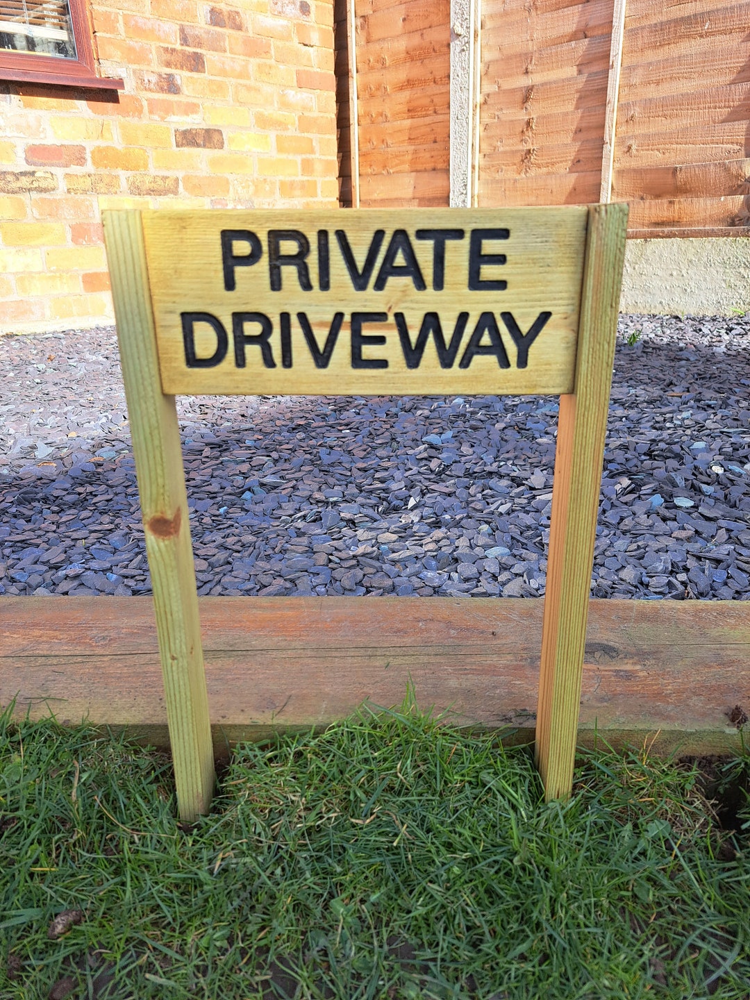 Wooden Freestanding PRIVATE DRIVEWAY Sign on Posts / Legs - Etsy UK