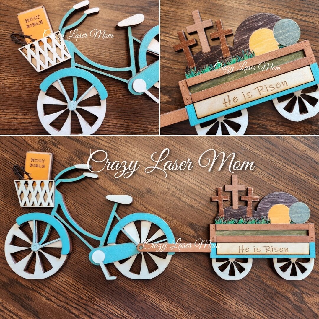 Easter, Jesus, Cross, SVG, PNG, Bike Wagon Add on File, Laser File - Etsy
