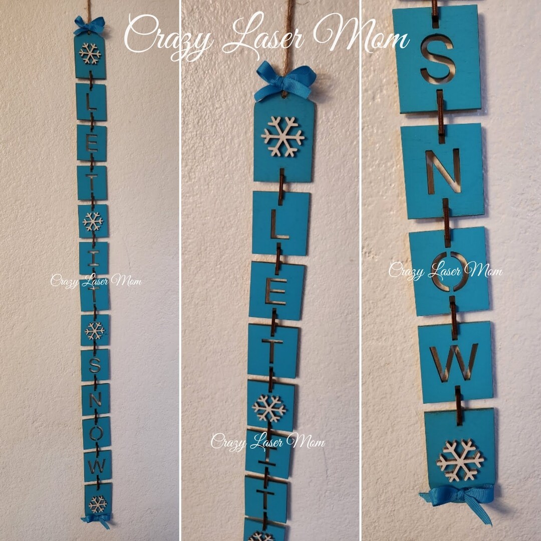 Let It Snow Block Chain - File Only, SVG, PNG, Home Décor, Christmas ...