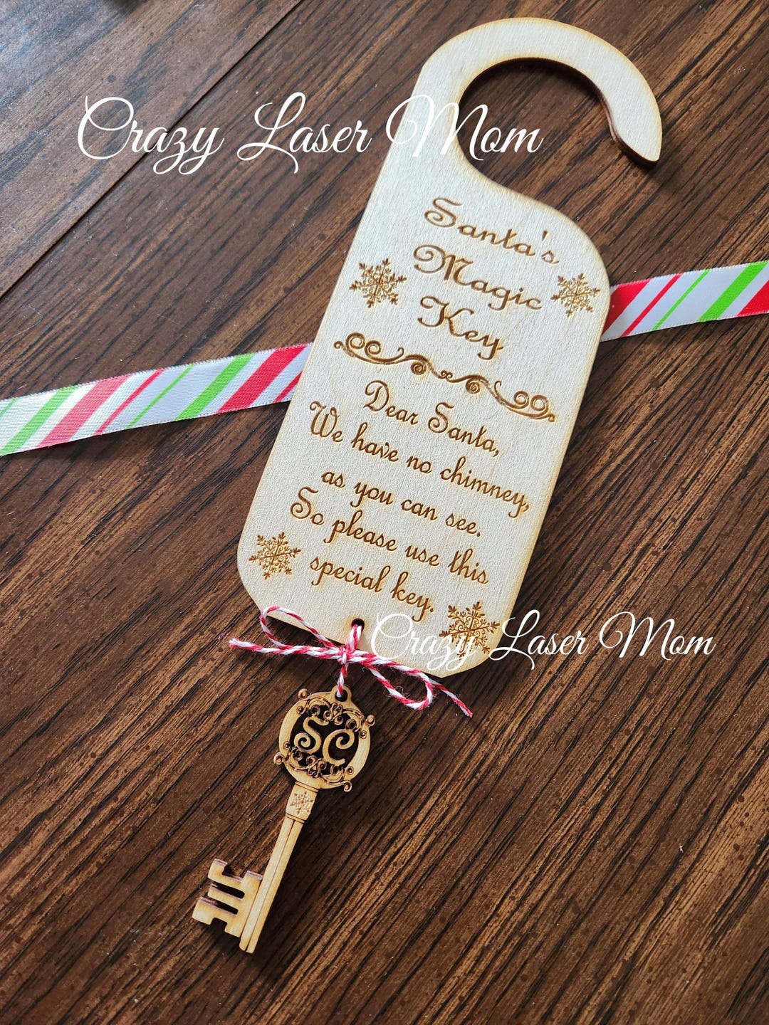 Santa Key - File Only, SVG, PNG, Christmas Door Hanger With Key, Santa ...