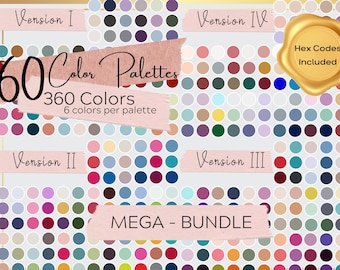 60 Color Palette - Etsy