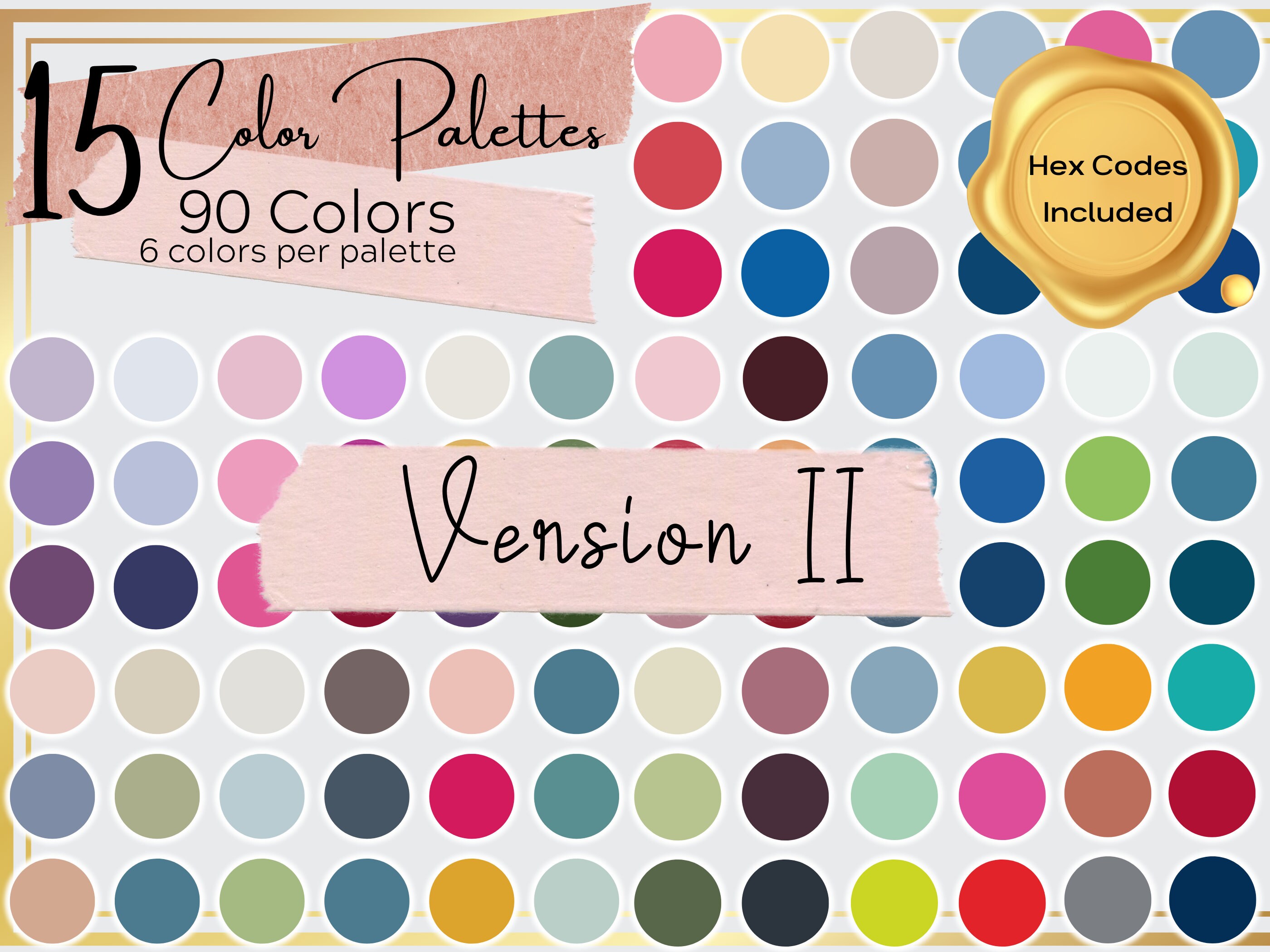 Mega Bundle 60 Color Palettes With Hex Codes Color Palette - Etsy