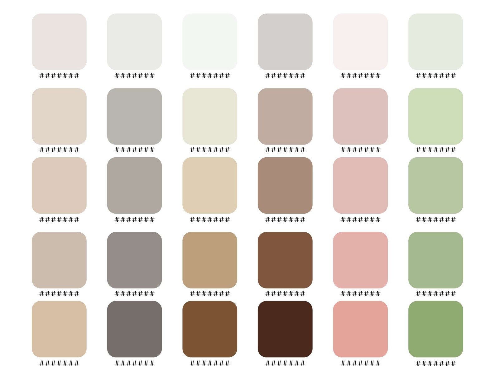 April Color Palette | HEX, RGB, CMYK Codes | Spring Neutral Color Tones ...