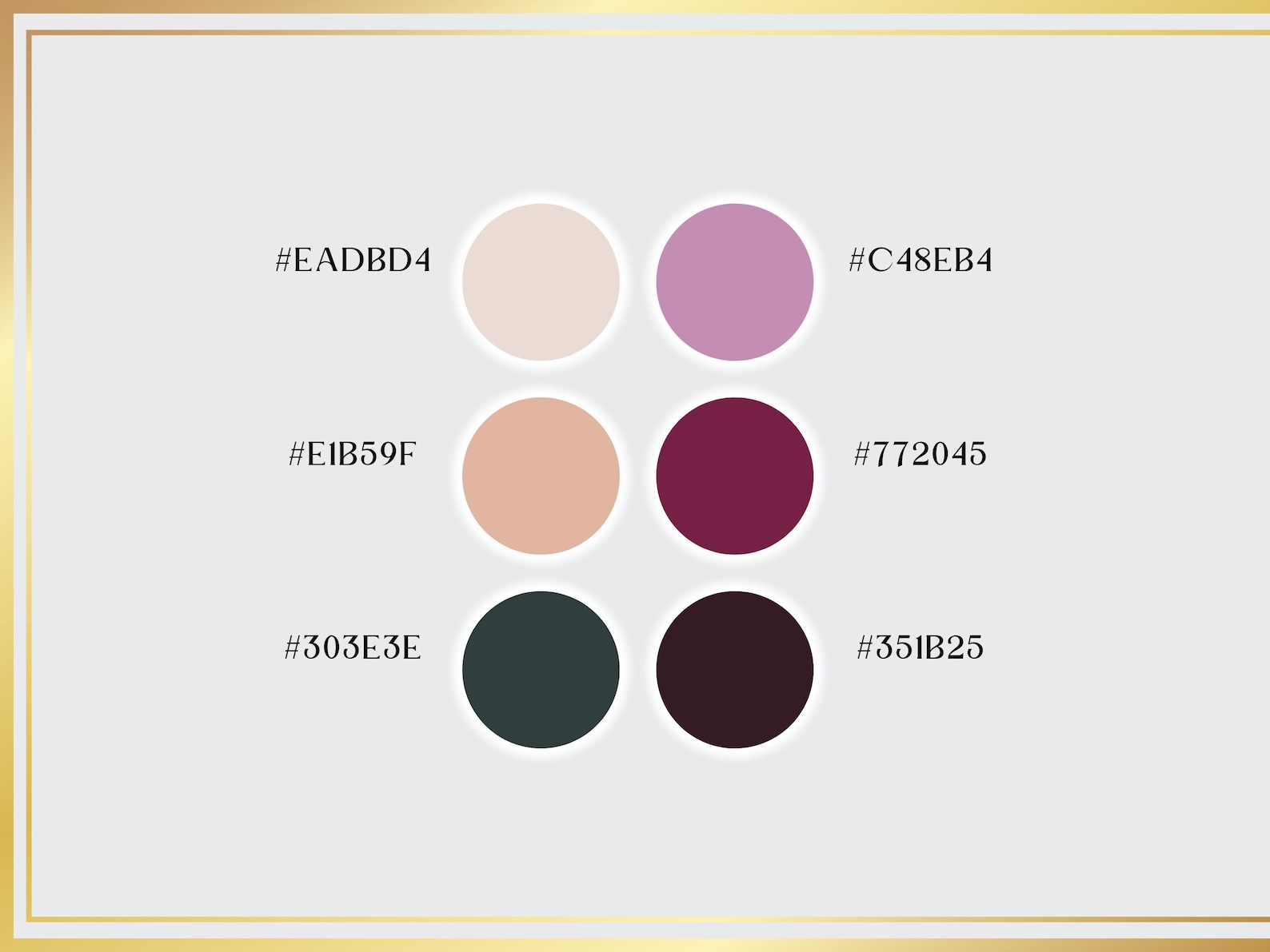 Color Palette Version 3 Bundle With Hex Codes Color Palette Bundle ...