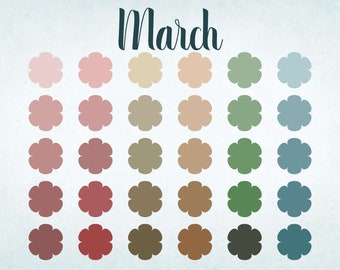 March Color Palette - Etsy
