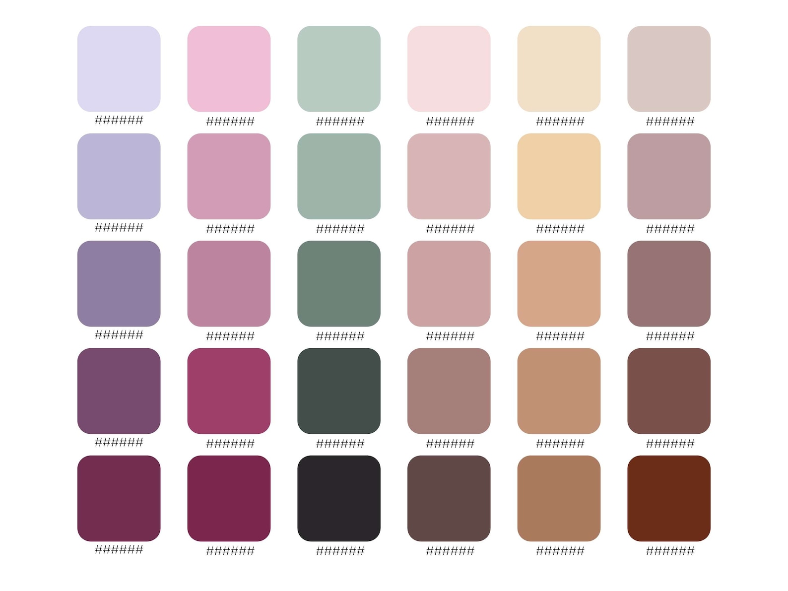 Feminine Aesthetic Color Palette | HEX RGB CMYK Codes | Color Palette ...