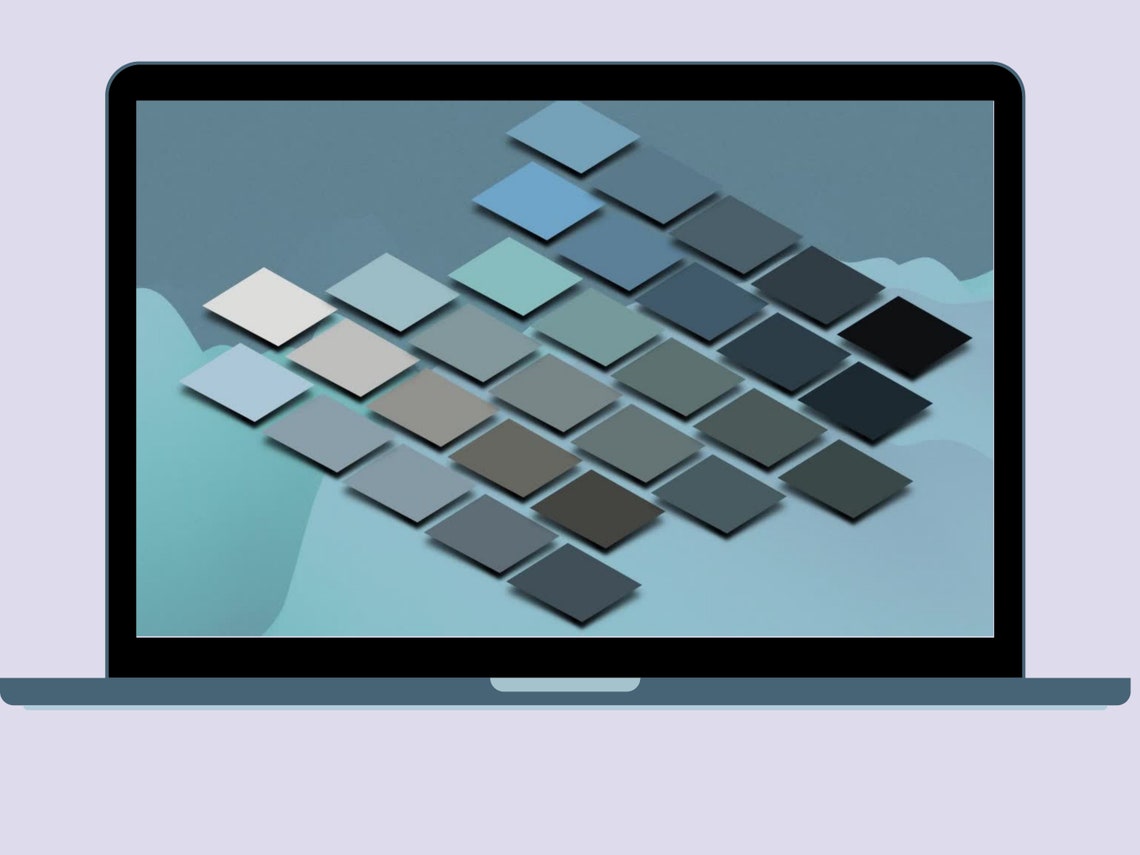 Buy June Color Palette HEX RGB CMYK Codes Muted Blue Green Online in ...