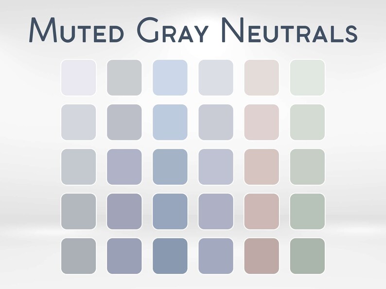 Muted Gray Color Palette | HEX RGB CMYK Codes | Business Branding ...