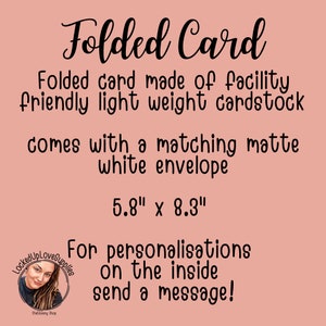 Instant Love Folded Card | Greeting Card + Envelope | Prison Wife ...