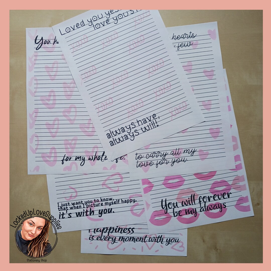 Patterned Writing Paper Set | 6 Designs | Printed Version | Prison Wife ...