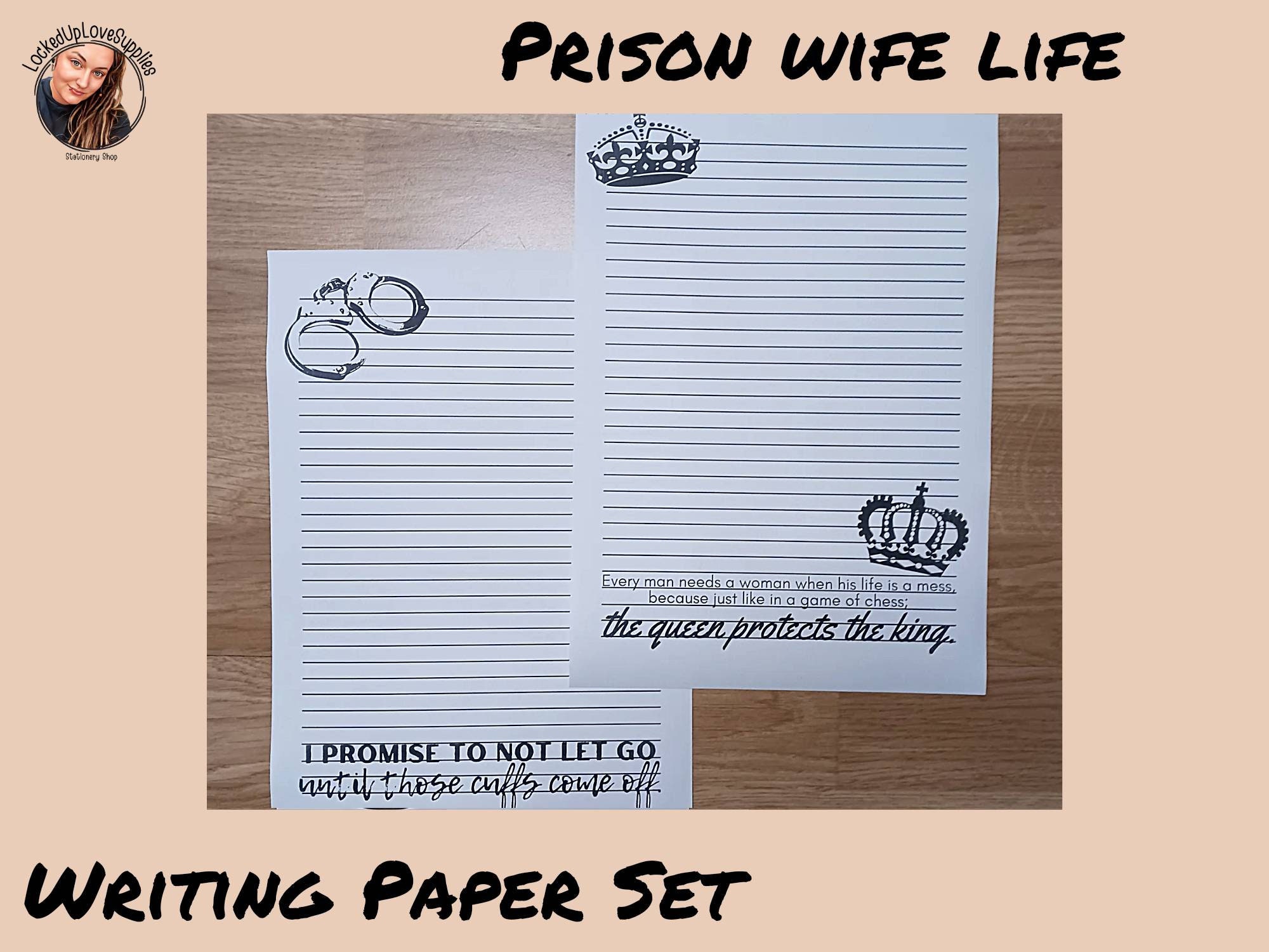 Prison Wife Life Writing Paper Set 6 Designs Printed - Etsy