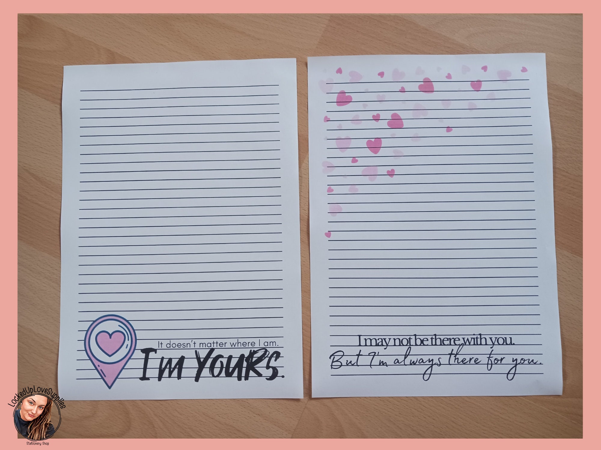 Long Distance Love Writing Paper Set 6 Designs Printed - Etsy