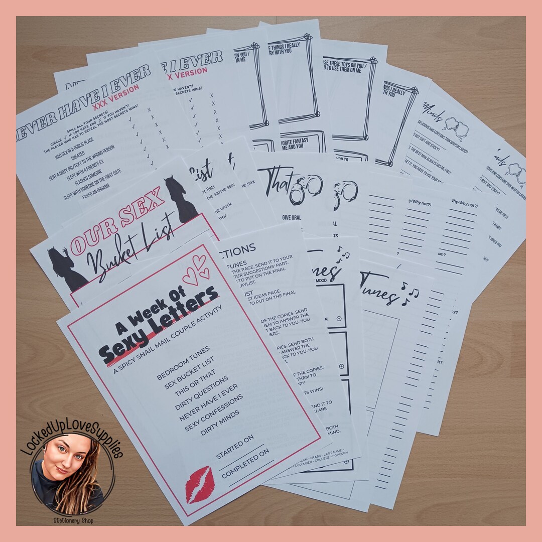 A Week of Sexy Letters Snail Mail Couple Activity| 20 Pages | Printed ...