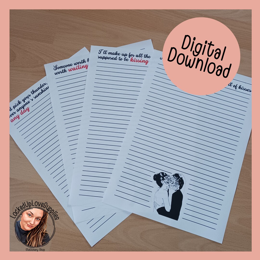 Love Quotes Writing Paper Set | Digitalversion | 4 Designs | Love ...