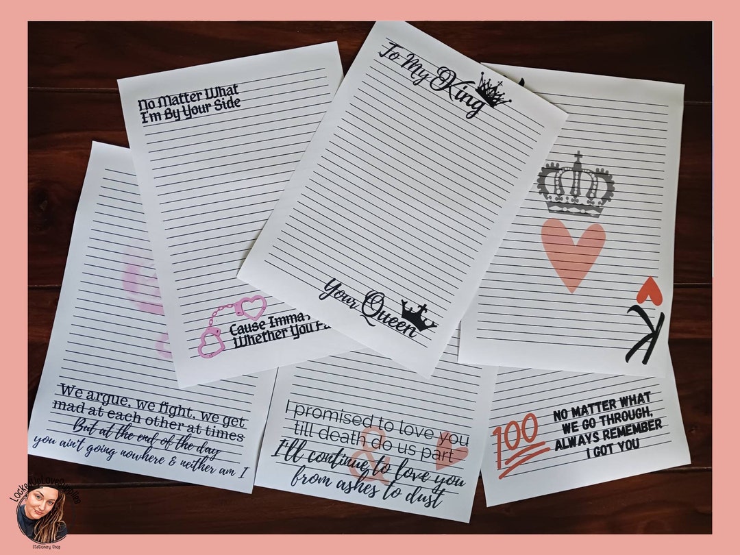 Loyalty is Royalty Writing Paper Set 6 Designs Printed - Etsy