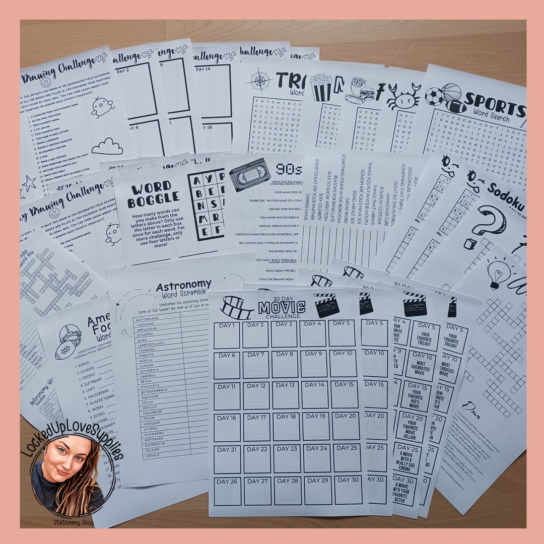 Snail Mail Games Bundle | 30 Pages | Couple Activity | Printed Version ...