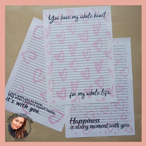 Patterned Writing Paper Set | 6 Designs | Printed Version | Prison Wife ...