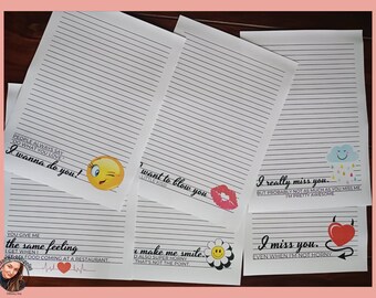 Patterned Writing Paper Set 6 Designs Printed Version - Etsy