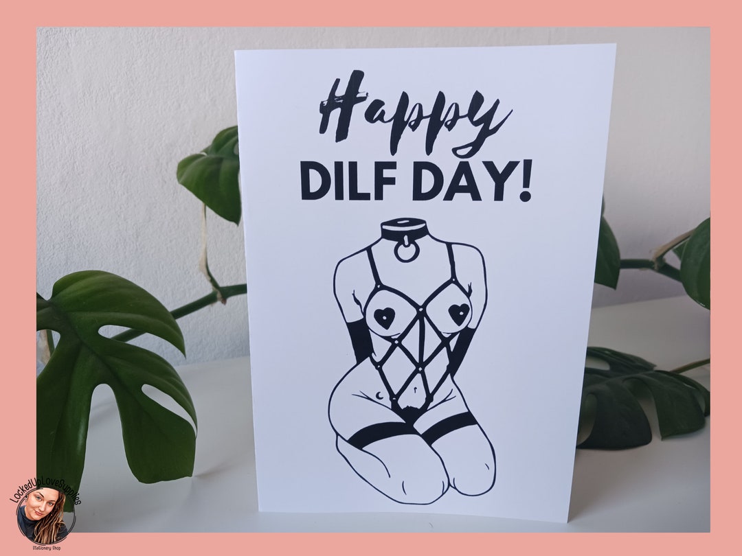 Happy Dilf Day Father's Day Card | Stepdad | Greeting Card + Envelope | Prison Wife ...