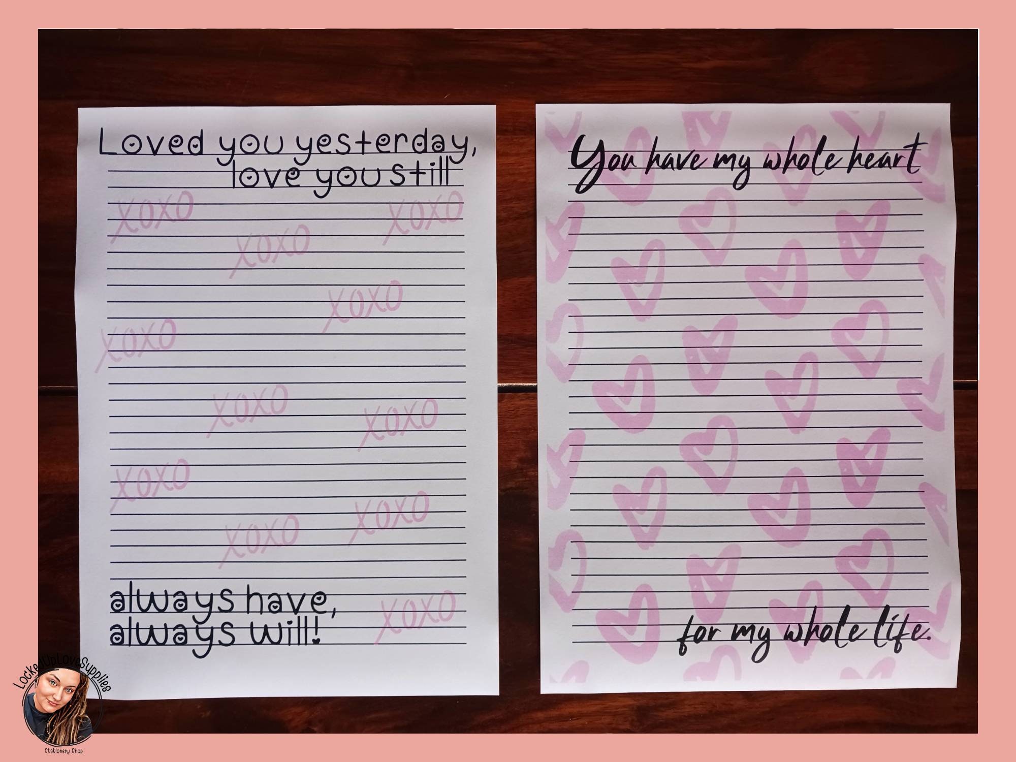 Patterned Writing Paper Set 6 Designs Printed Version - Etsy