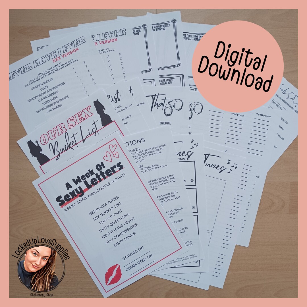 A Week of Sexy Letters Snail Mail Couple Activity | 20pages | Download ...