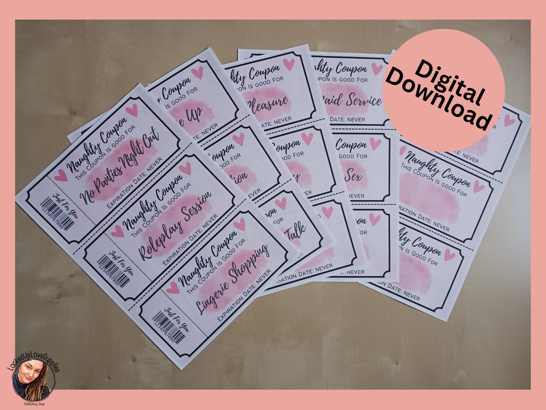 Naughty Love Coupons | Set of 12 + 3 Blanks | Digital Release ...