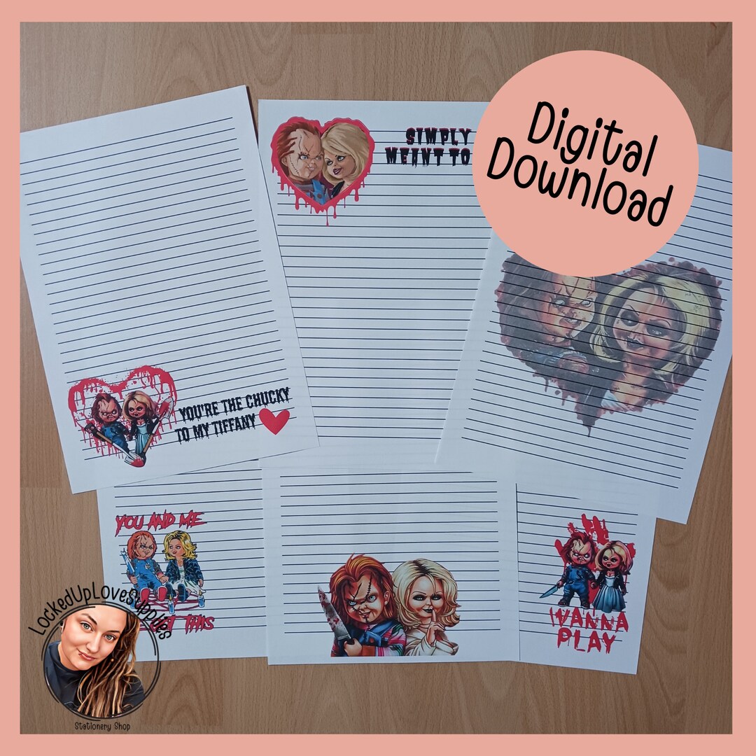 Chucky & Tiffany Writing Paper Set | 6 Designs | Download | Prisonwife ...