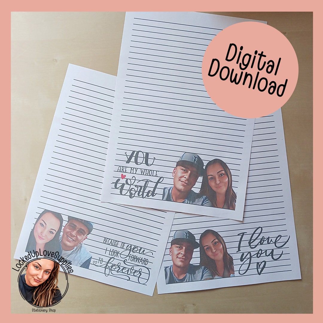 Photo Writing Paper Set | Customizable With Your Pictures | Writing ...