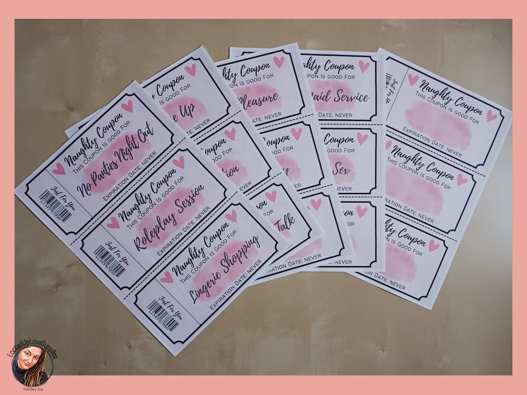 Naughty Love Coupons | Set of 12 + 3 Blanks | Printed Version | Long ...