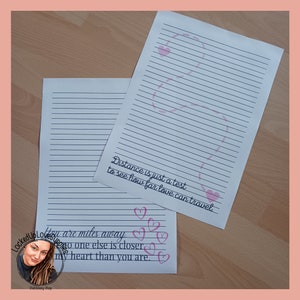 Long Distance Love Writing Paper Set | 6 Designs | Download ...