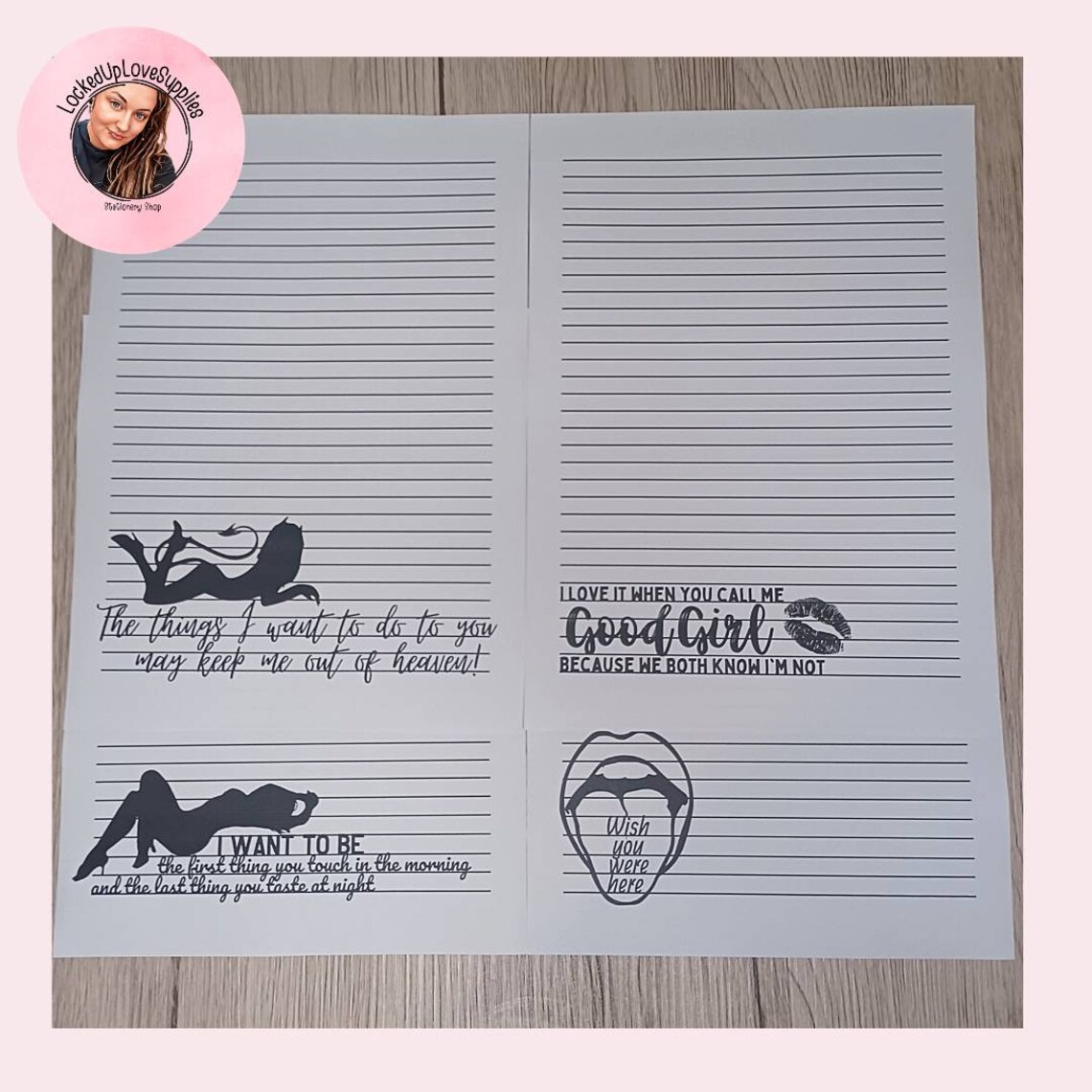 Spicy Letters Set 8 Sheets Writing Paper 4 Activity Sheets - Etsy