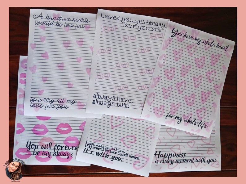 Patterned Writing Paper Set 6 Designs Printed Version - Etsy
