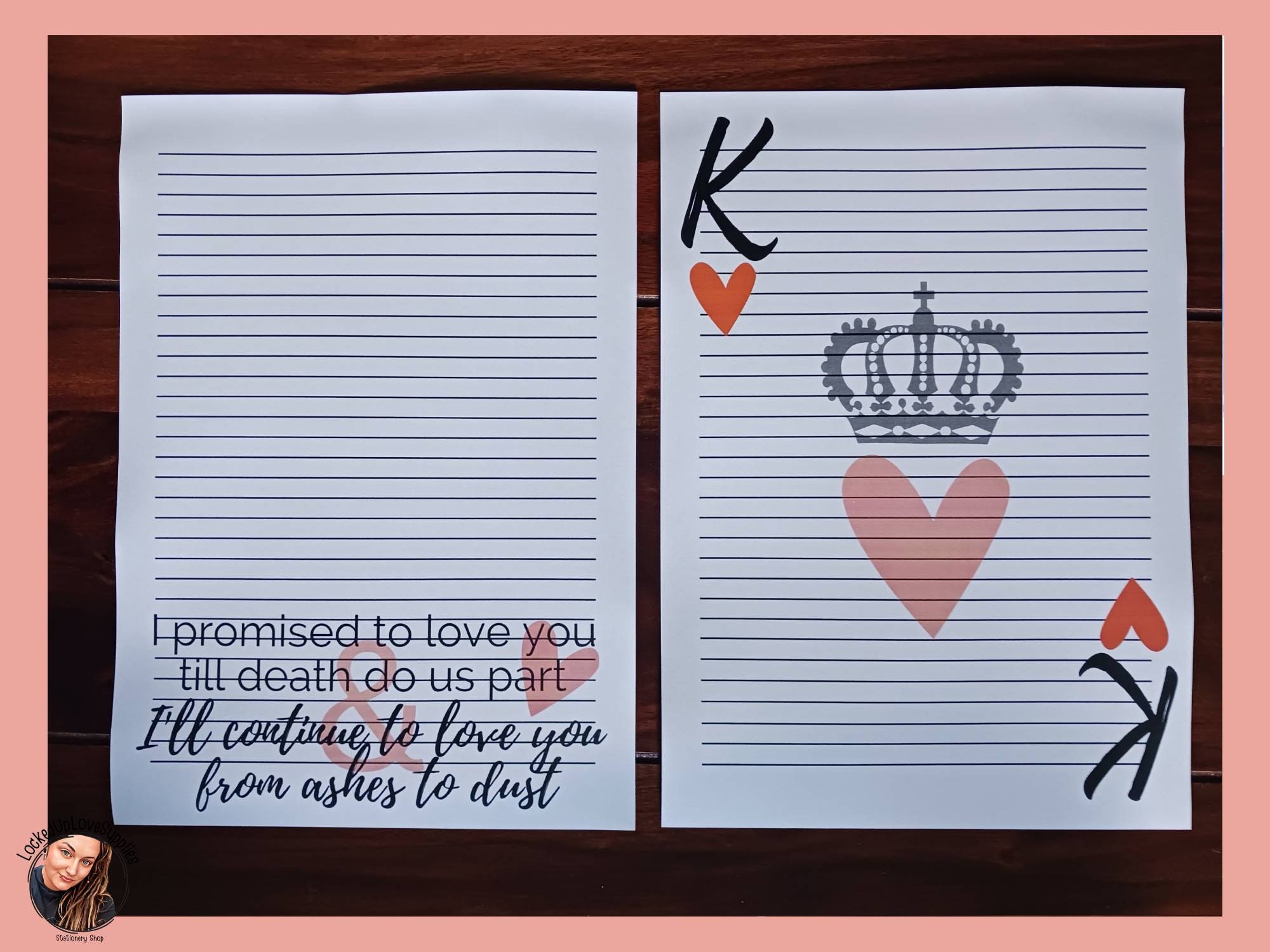 Loyalty is Royalty Writing Paper Set 6 Designs Printed - Etsy