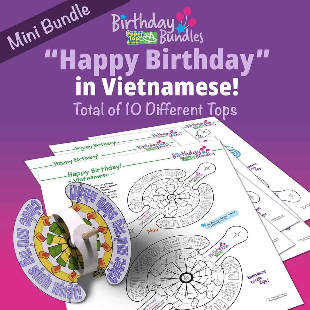 Happy Birthday in Vietnamese – Mini Birthday Bundle – Paper Top ...