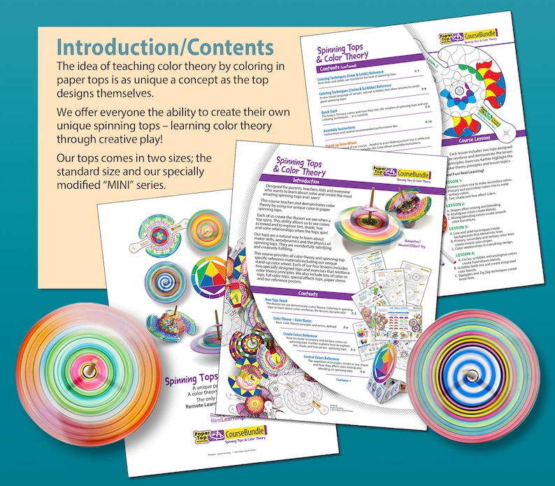 Course Bundle - Spinning Tops & Color Theory With Posters - Etsy