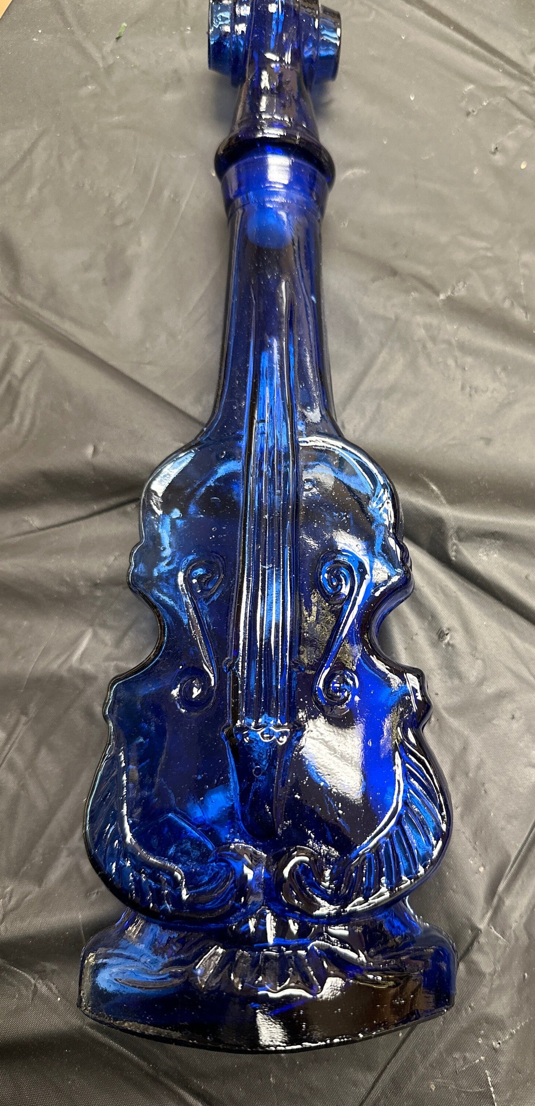 Vintage Cobalt Blue Class, Decanter, Cello With Stopper - Etsy